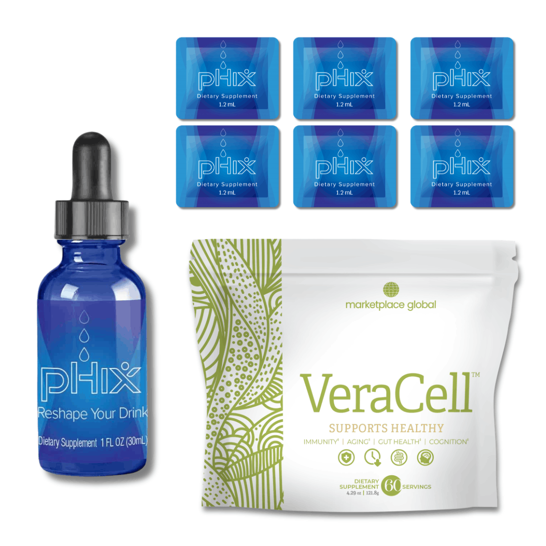INTL - 1 pHix Bottle + 6 pHix Snaps+ 1 VeraCell Bag Enrollment AutoShip ...