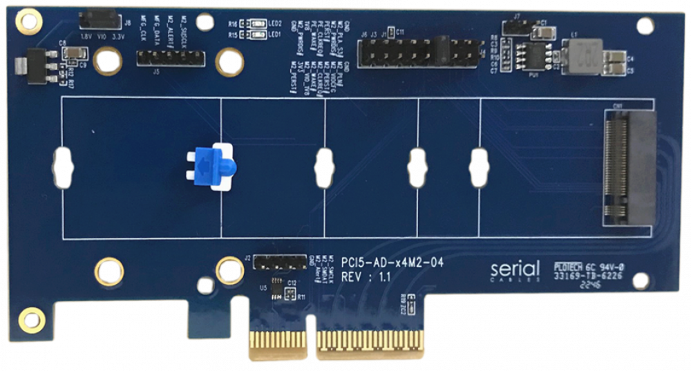 PCIe Gen5 x4 AIC to M.2 Adapter | Gen5 PCIe/CXL | Serial Cables