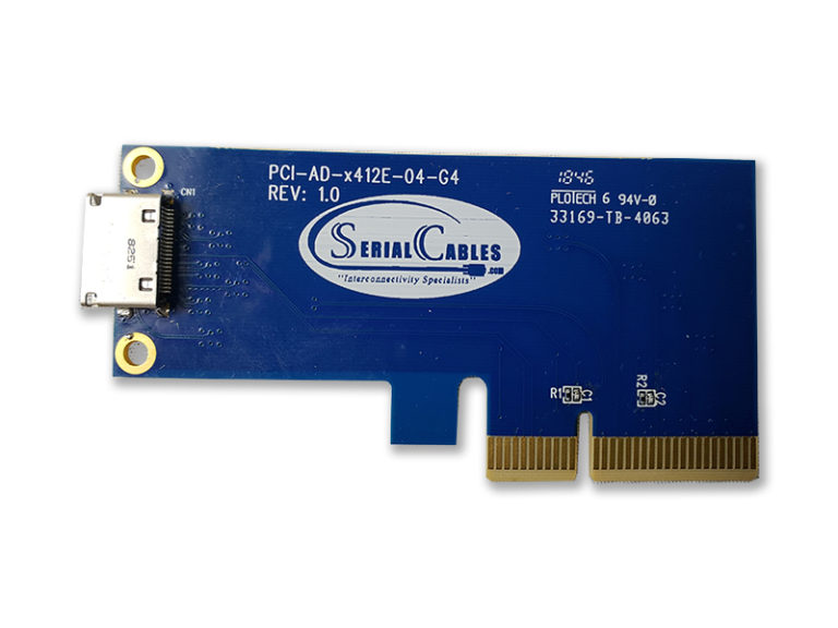 PCIe Gen4 x4 Slot to Oculink Passive Adapter | Gen4 PCIe | Serial Cables