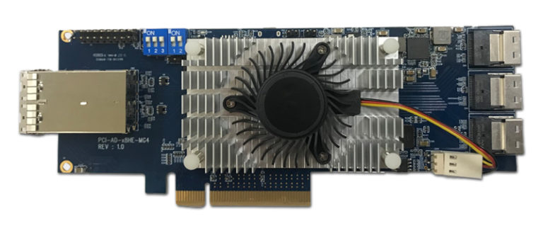 PCIe Gen4 x8 SFF-8644/SFF-8674 Host Card with Microchip PM40028 PCIe ...