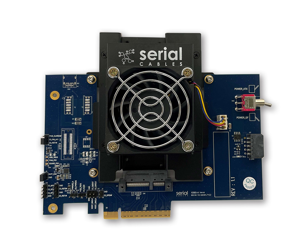 Gen6 PCIe/CXL rated x8 slot – x4 E1 EDSFF Vertical Adapter | Gen6 PCIe ...