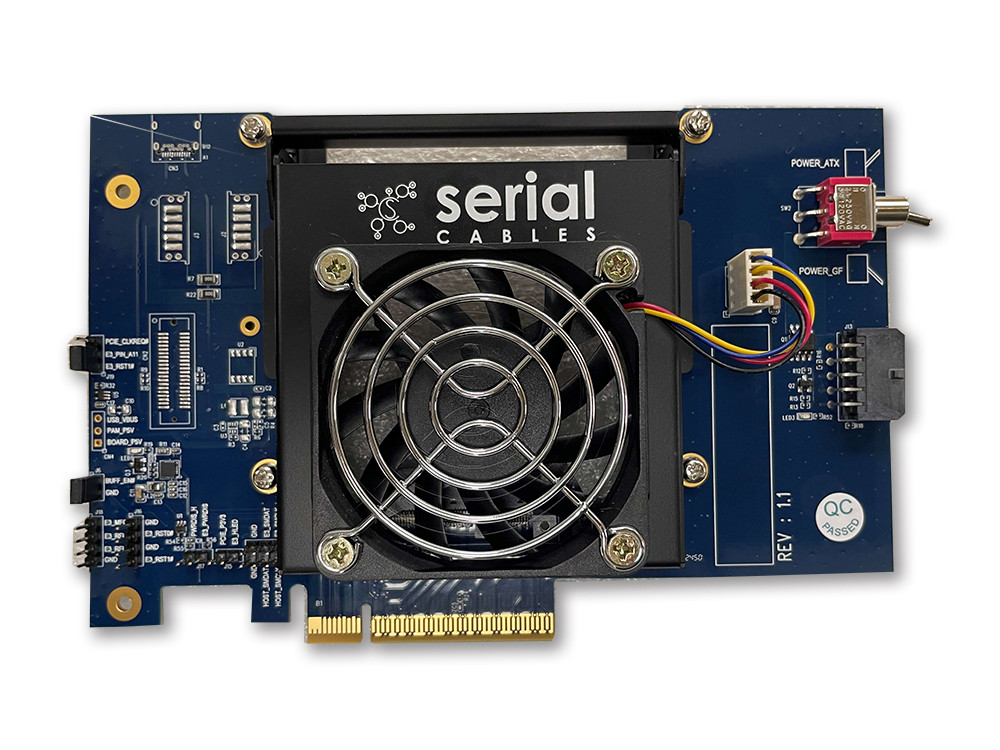 Gen6 PCIe/CXL rated x8 slot – x8 E3 EDSFF Vertical Adapter | Gen6 PCIe ...