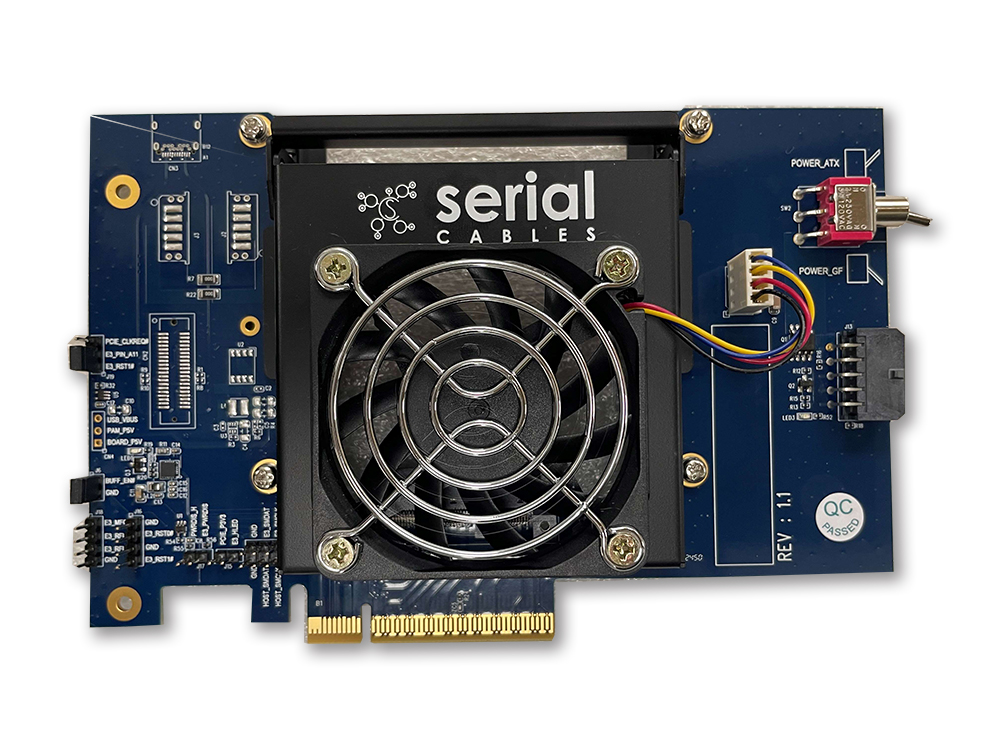 Gen6 PCIe/CXL rated x8 slot – x8 E3 EDSFF Vertical Adapter | Gen6 PCIe ...