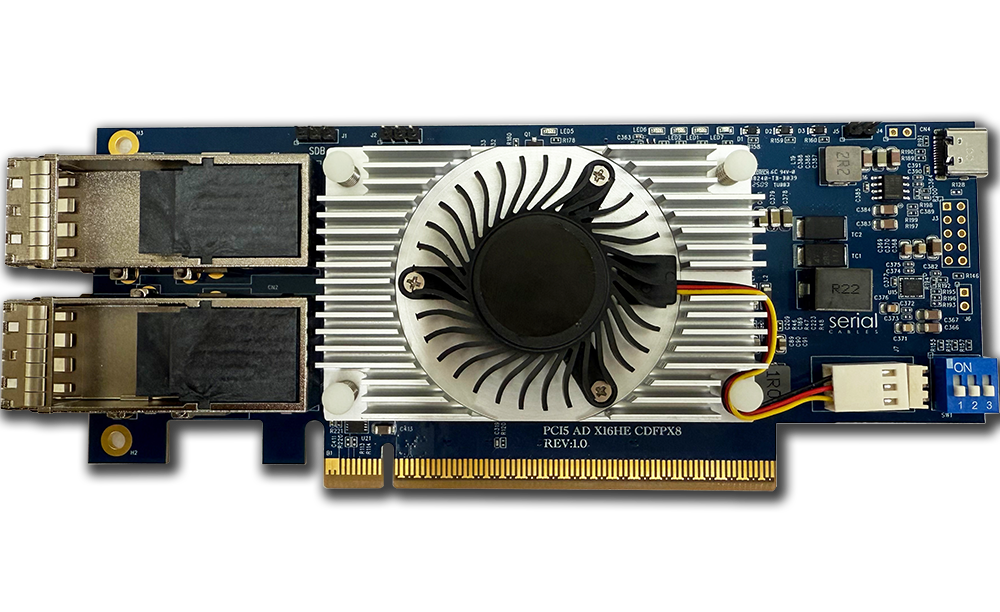 PCIe Gen5 x16 CDFP-DD Host Card with Broadcom Atlas2 Production Level ...